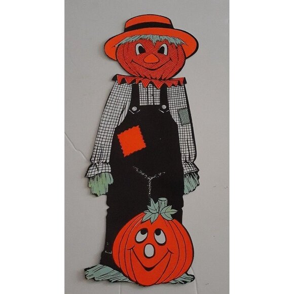 Unbranded | Holiday | Vintage Halloween Cardboard Fluorescent Orange ...